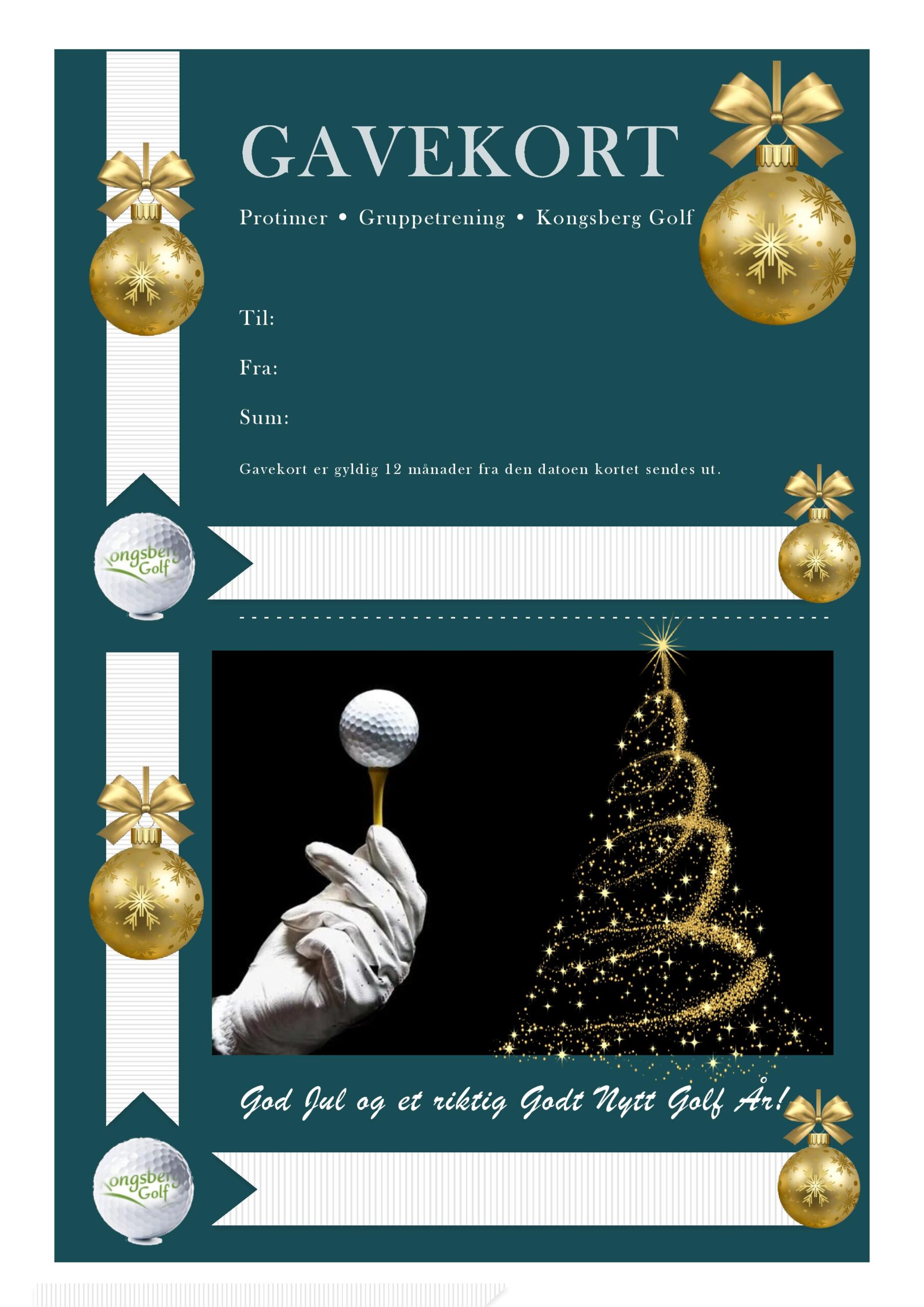 Gi bort en protime til jul -Den perfekte julegave til en golfspiller! - Kongsberg Golfbane