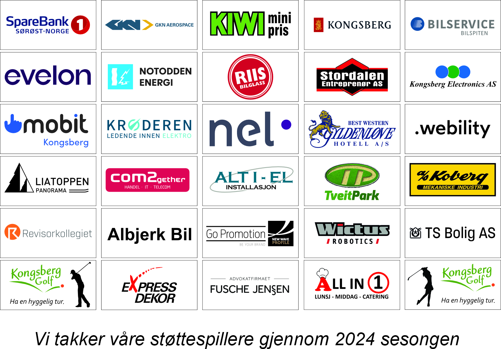 Sponsorer - Kongsberg Golfbane